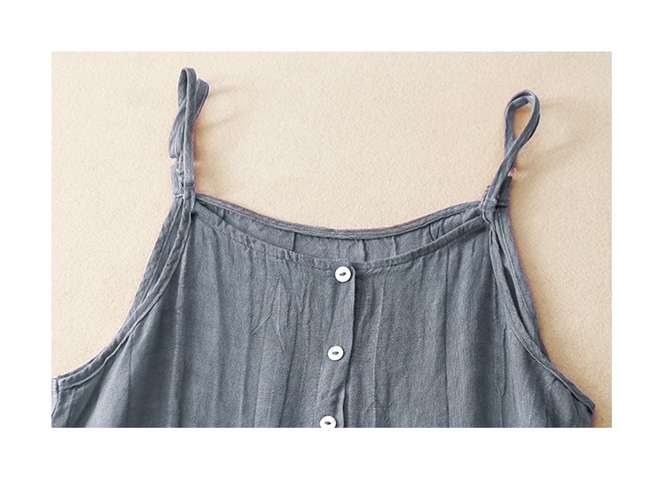 棉麻渡假風吊帶蛋糕裙洋裝 獨具衣格 J7509::unistyle 館::【獨具衣格】專賣中大尺碼洋裝、中大尺碼服飾