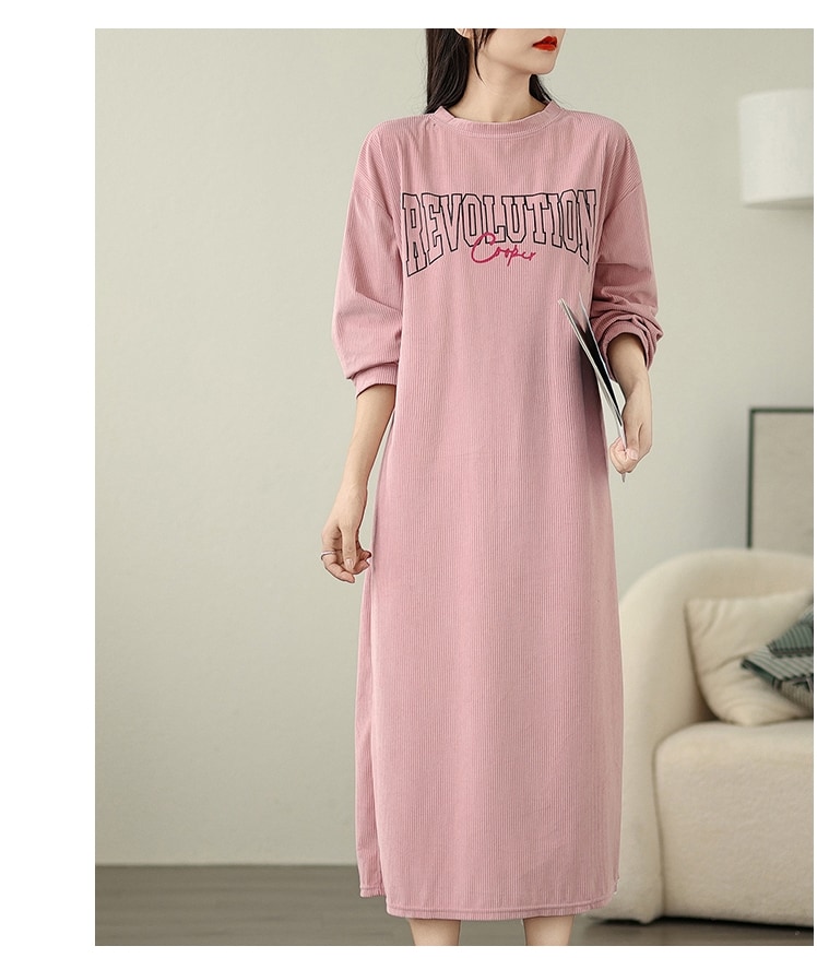 韓版減齡運動風長洋裝 獨具衣格 J8554::unistyle 館::【獨具衣格】專賣中大尺碼洋裝、中大尺碼服飾