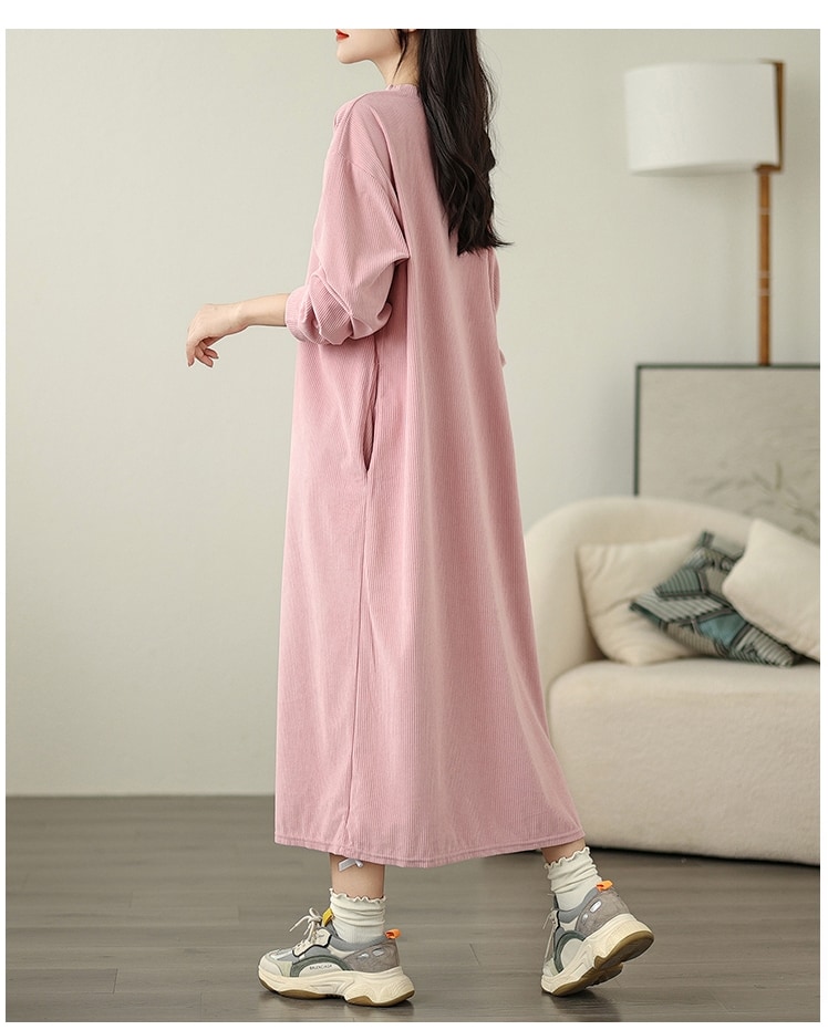 韓版減齡運動風長洋裝 獨具衣格 J8554::unistyle 館::【獨具衣格】專賣中大尺碼洋裝、中大尺碼服飾