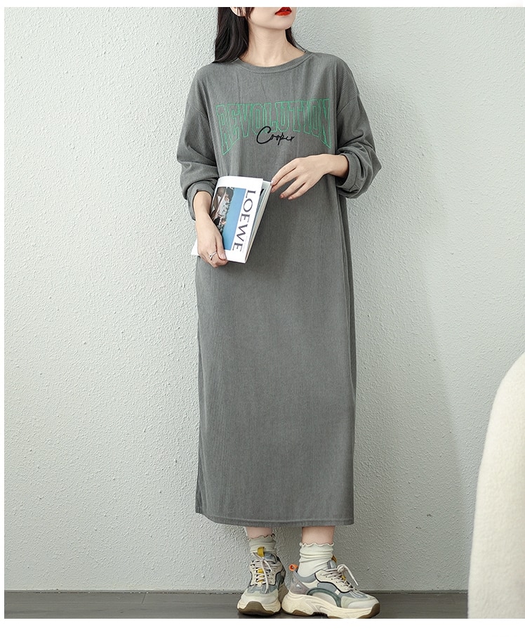 韓版減齡運動風長洋裝 獨具衣格 J8554::unistyle 館::【獨具衣格】專賣中大尺碼洋裝、中大尺碼服飾