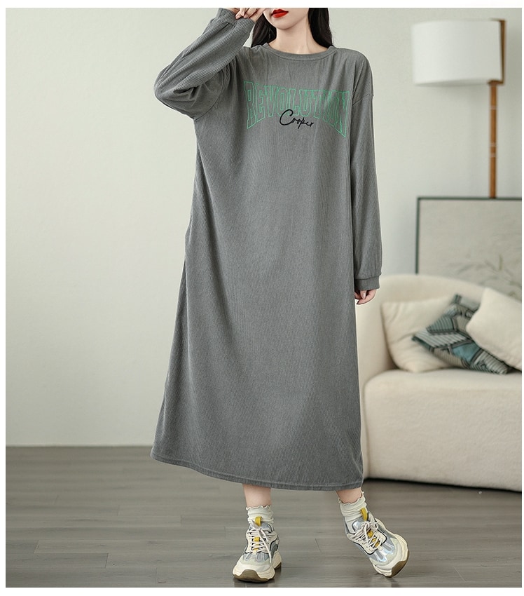 韓版減齡運動風長洋裝 獨具衣格 J8554::unistyle 館::【獨具衣格】專賣中大尺碼洋裝、中大尺碼服飾