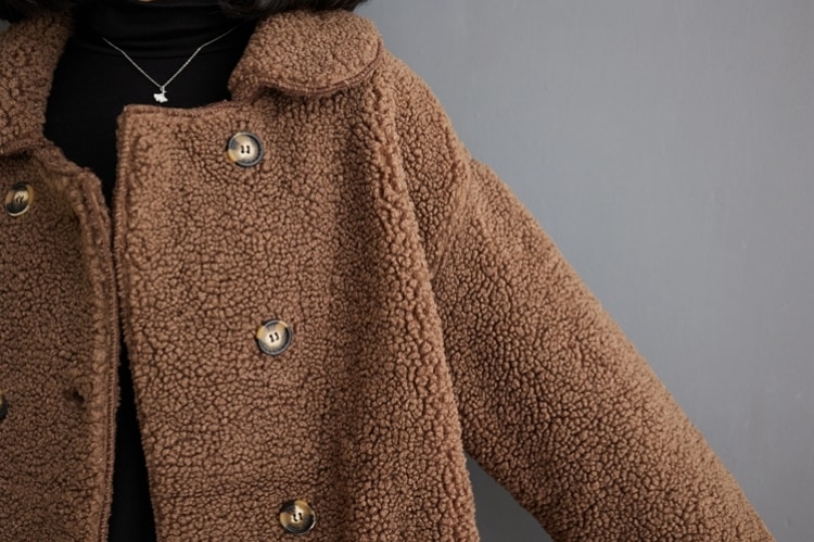 羊羔絨反領帥氣中長版外套 獨具衣格 J8580::unistyle 館::【獨具衣格】專賣中大尺碼洋裝、中大尺碼服飾