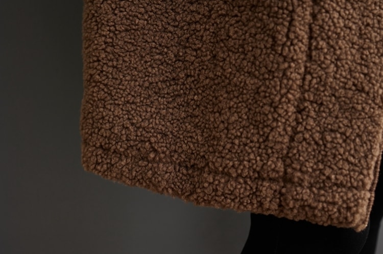 羊羔絨反領帥氣中長版外套 獨具衣格 J8580::unistyle 館::【獨具衣格】專賣中大尺碼洋裝、中大尺碼服飾