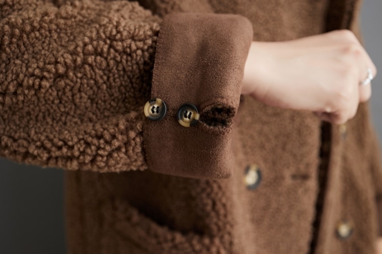 羊羔絨反領帥氣中長版外套 獨具衣格 J8580::unistyle 館::【獨具衣格】專賣中大尺碼洋裝、中大尺碼服飾