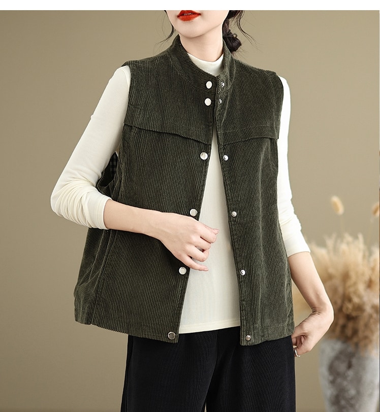 燈心絨保暖外搭背心 獨具衣格 J8586::unistyle 館::【獨具衣格】專賣中大尺碼洋裝、中大尺碼服飾