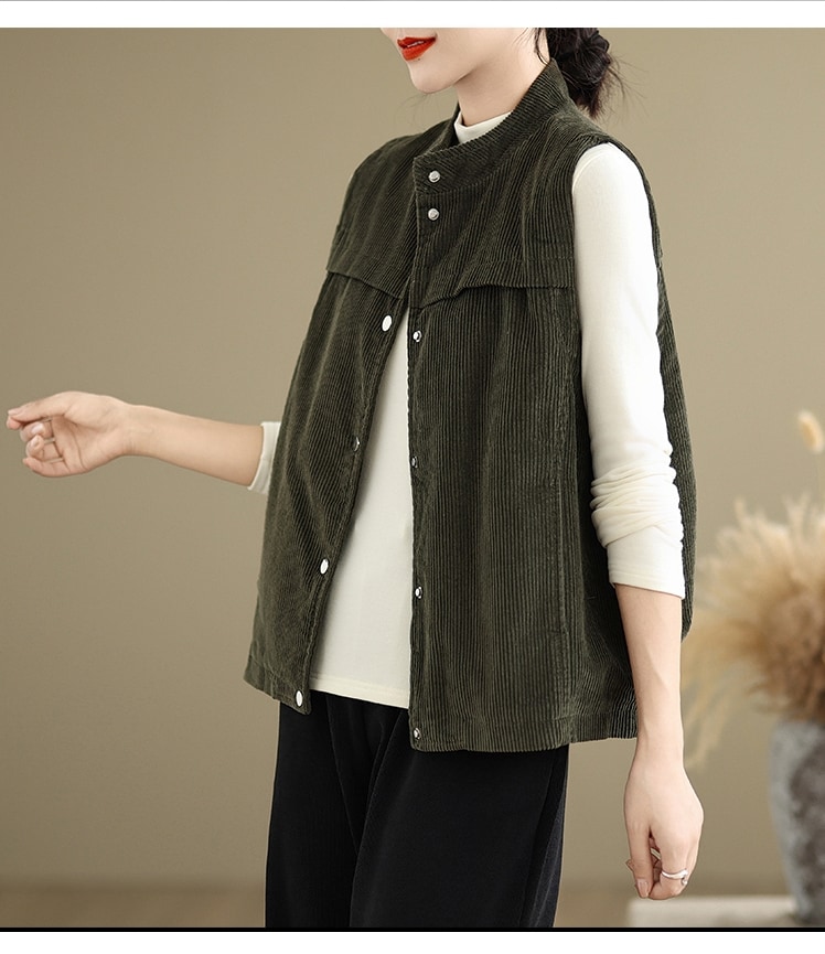 燈心絨保暖外搭背心 獨具衣格 J8586::unistyle 館::【獨具衣格】專賣中大尺碼洋裝、中大尺碼服飾
