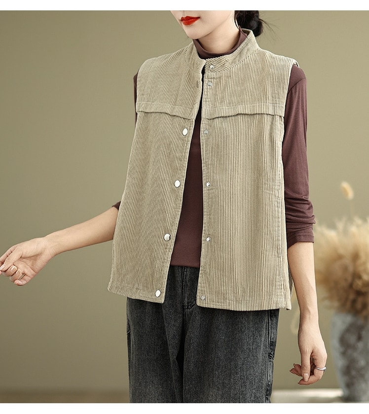 燈心絨保暖外搭背心 獨具衣格 J8586::unistyle 館::【獨具衣格】專賣中大尺碼洋裝、中大尺碼服飾