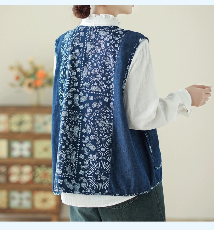 文青風牛仔拼接外搭背心 獨具衣格 J8596::unistyle 館::【獨具衣格】專賣中大尺碼洋裝、中大尺碼服飾