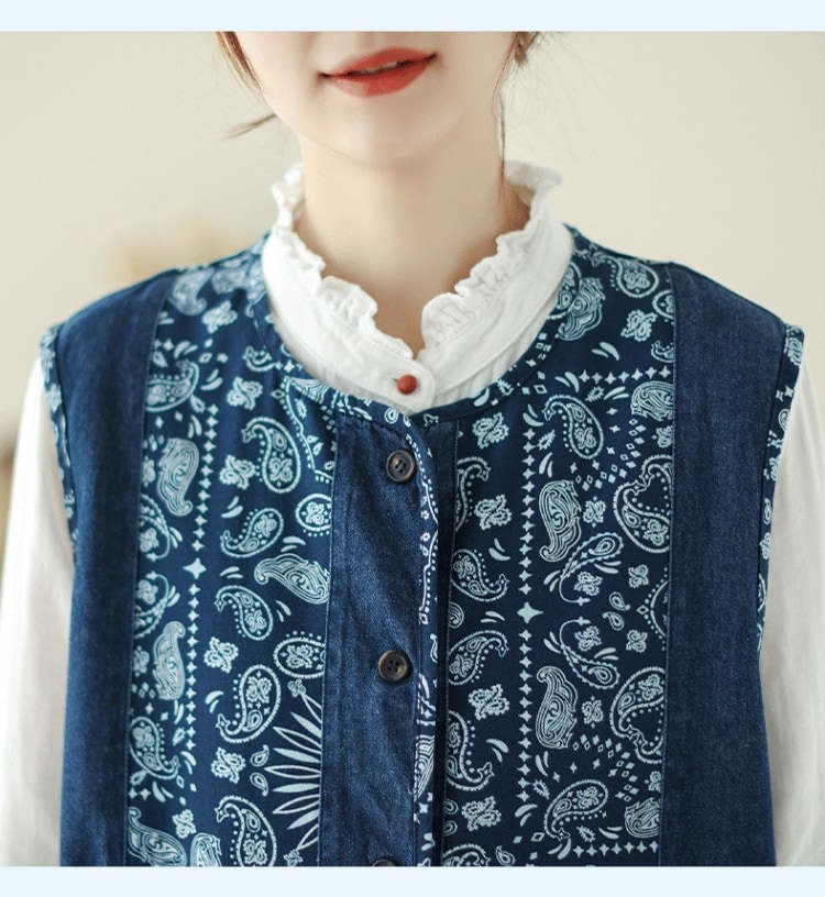 文青風牛仔拼接外搭背心 獨具衣格 J8596::unistyle 館::【獨具衣格】專賣中大尺碼洋裝、中大尺碼服飾