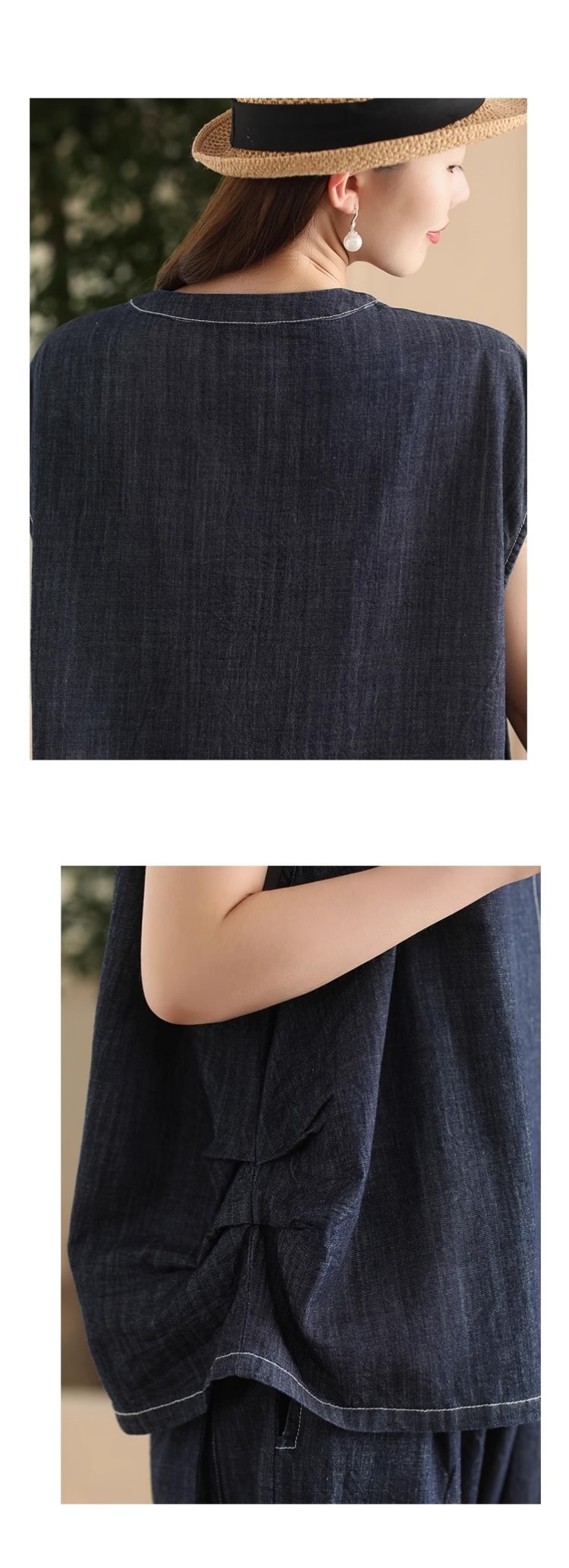 氣質款典雅牛仔背心上衣 獨具衣格 J8886::unistyle 館::【獨具衣格】專賣中大尺碼洋裝、中大尺碼服飾