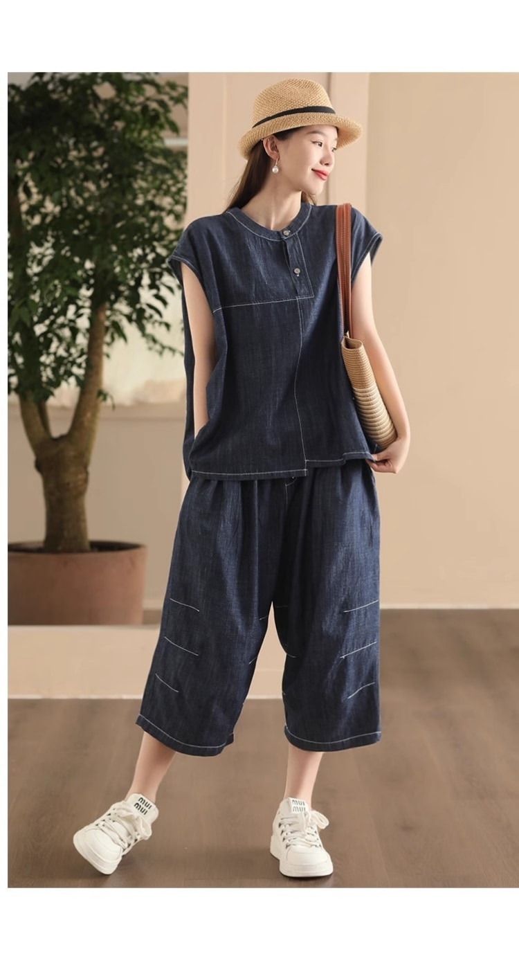 氣質款典雅牛仔背心上衣 獨具衣格 J8886::unistyle 館::【獨具衣格】專賣中大尺碼洋裝、中大尺碼服飾