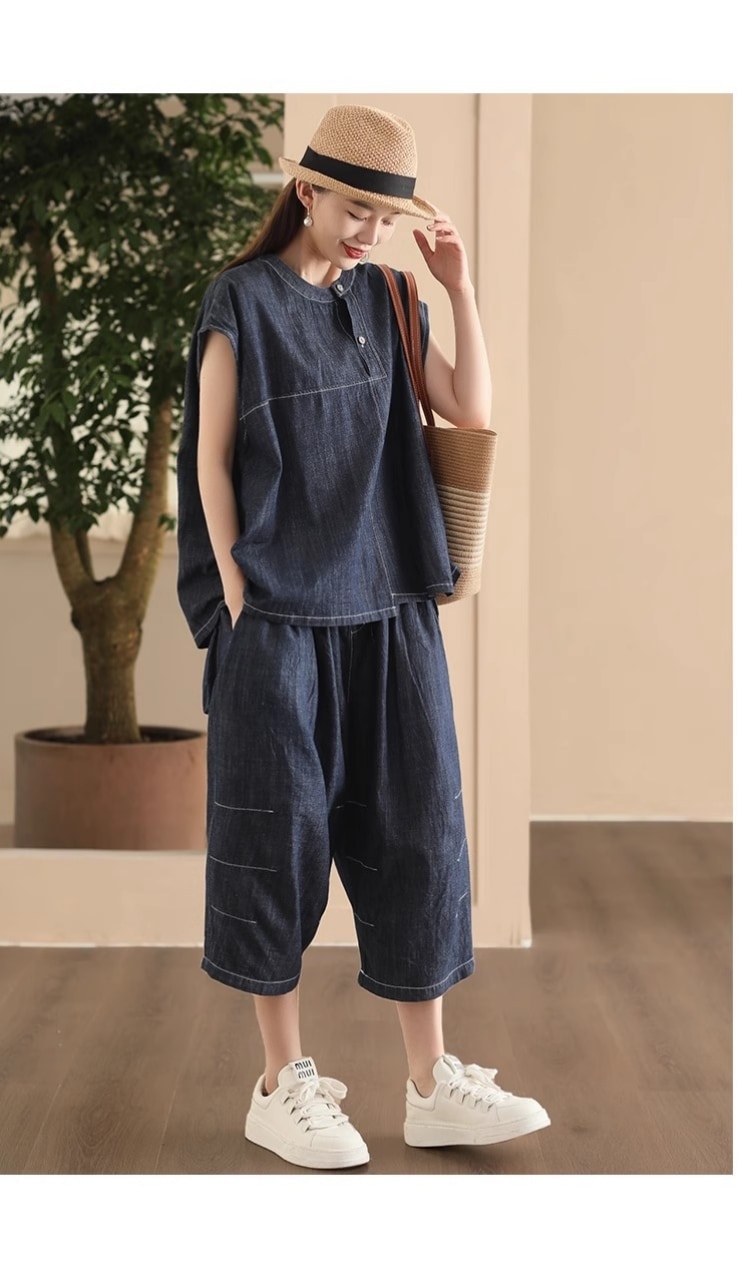 氣質款典雅牛仔背心上衣 獨具衣格 J8886::unistyle 館::【獨具衣格】專賣中大尺碼洋裝、中大尺碼服飾