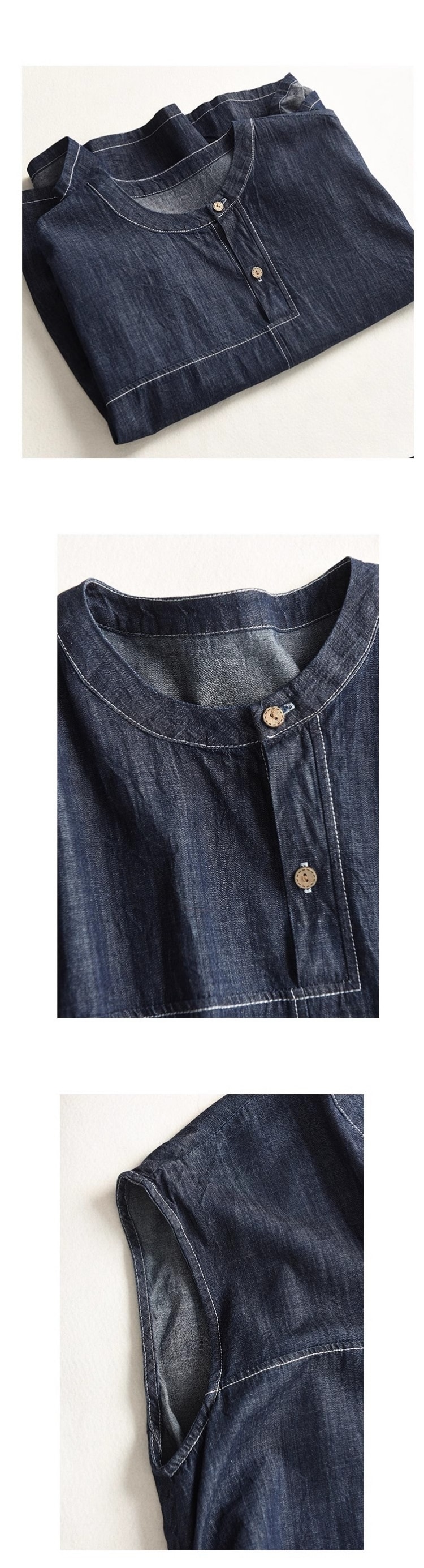 氣質款典雅牛仔背心上衣 獨具衣格 J8886::unistyle 館::【獨具衣格】專賣中大尺碼洋裝、中大尺碼服飾