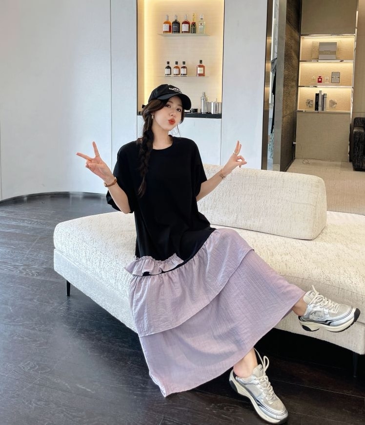 法式溫柔風荷葉下擺甜美洋裝 獨具衣格 J8950::unistyle 館::【獨具衣格】專賣中大尺碼洋裝、中大尺碼服飾