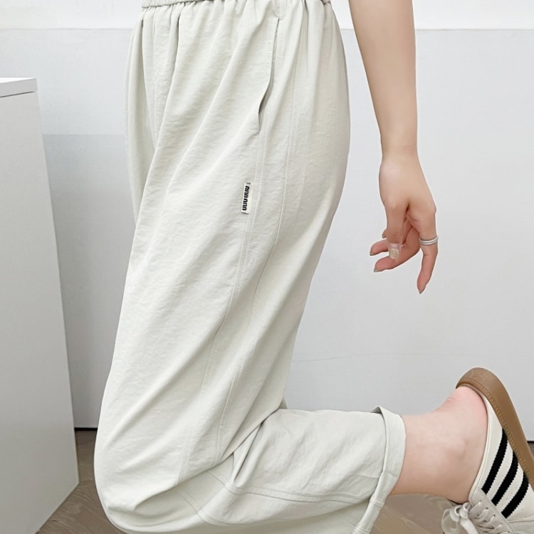 冰絲布料九分哈倫褲 獨具衣格 J8982::unistyle 館::【獨具衣格】專賣中大尺碼洋裝、中大尺碼服飾