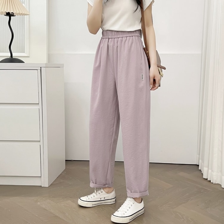 冰絲布料九分哈倫褲 獨具衣格 J8982::unistyle 館::【獨具衣格】專賣中大尺碼洋裝、中大尺碼服飾