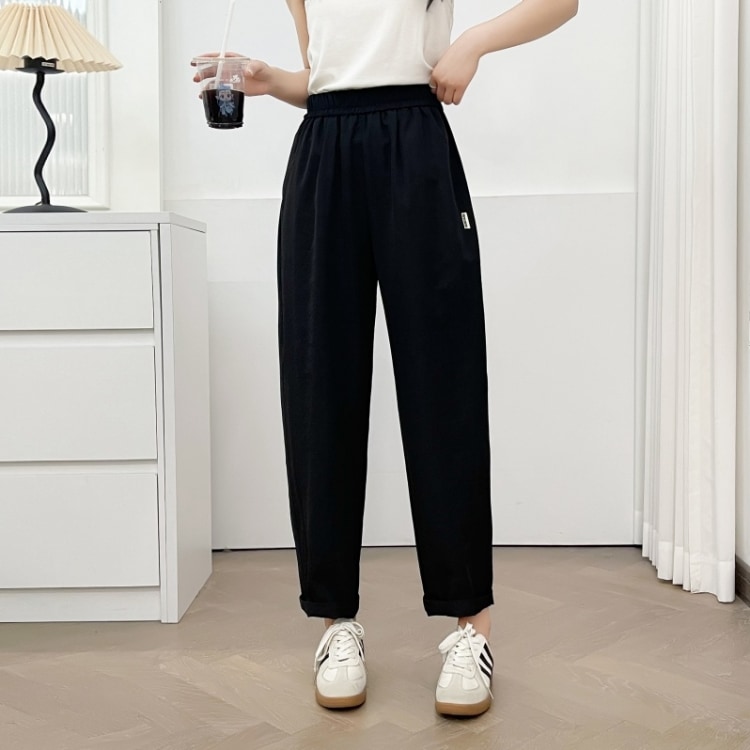 冰絲布料九分哈倫褲 獨具衣格 J8982::unistyle 館::【獨具衣格】專賣中大尺碼洋裝、中大尺碼服飾