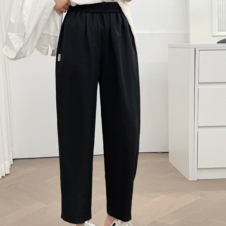 冰絲布料九分哈倫褲 獨具衣格 J8982::unistyle 館::【獨具衣格】專賣中大尺碼洋裝、中大尺碼服飾