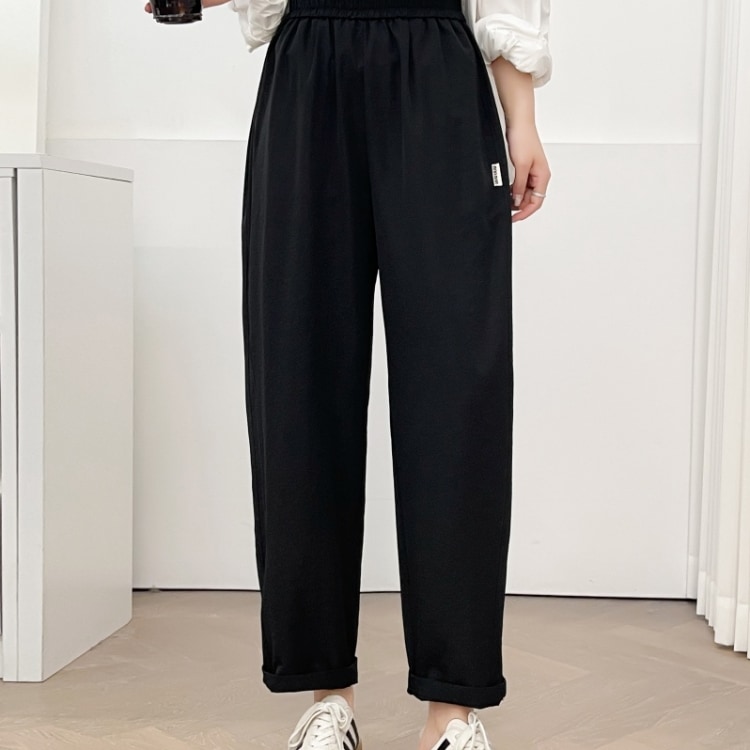 冰絲布料九分哈倫褲 獨具衣格 J8982::unistyle 館::【獨具衣格】專賣中大尺碼洋裝、中大尺碼服飾