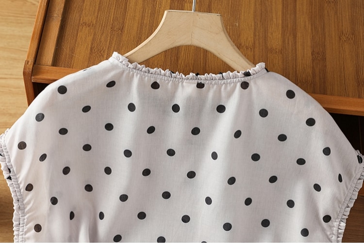 棉麻日系點點荷葉邊背心上衣 獨具衣格 J9105::unistyle 館::【獨具衣格】專賣中大尺碼洋裝、中大尺碼服飾