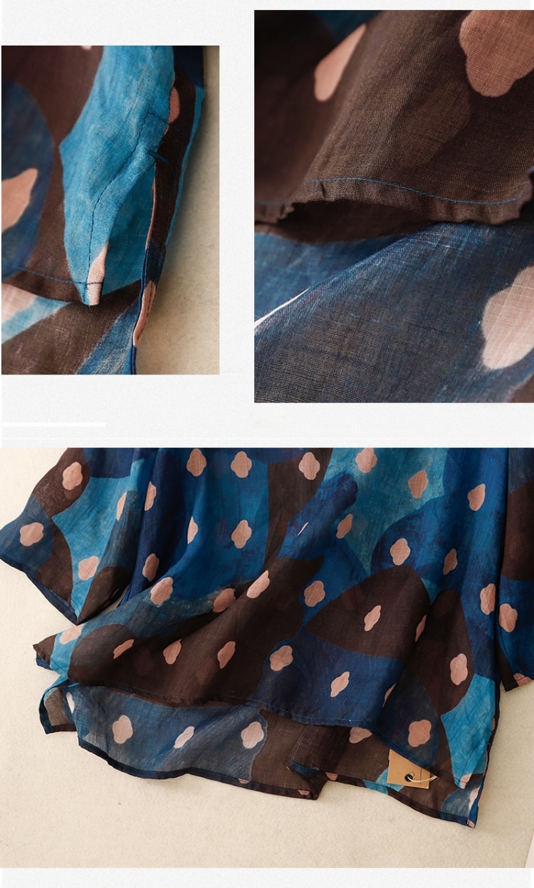 棉綢文藝風幾何印花上衣 獨具衣格 J9197::unistyle 館::【獨具衣格】專賣中大尺碼洋裝、中大尺碼服飾