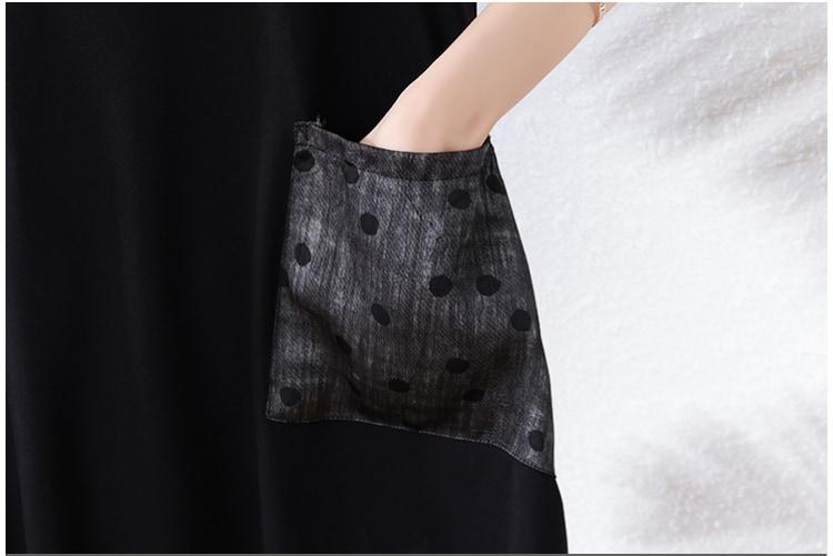 點點雙口袋造型中長版上衣 獨具衣格 J9229::unistyle 館::【獨具衣格】專賣中大尺碼洋裝、中大尺碼服飾