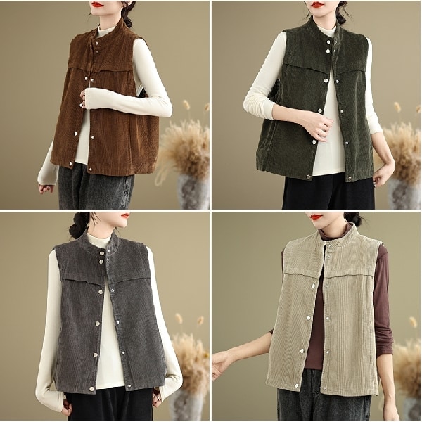 燈心絨保暖外搭背心 獨具衣格 J8586::unistyle 館::【獨具衣格】專賣中大尺碼洋裝、中大尺碼服飾