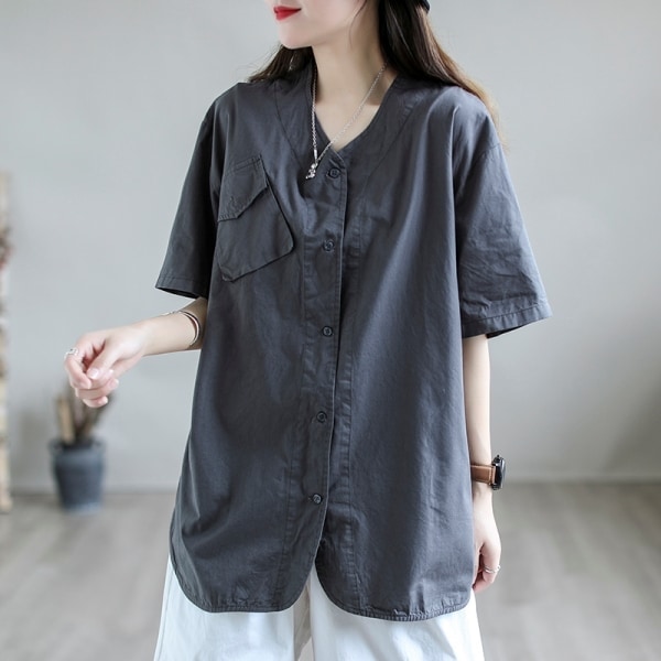 日系斜口袋設計工裝上衣 獨具衣格 J8909::unistyle 館::【獨具衣格】專賣中大尺碼洋裝、中大尺碼服飾