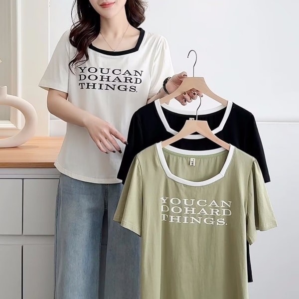 法式方領英文字印花短袖T桖上衣 獨具衣格 J8940::unistyle 館::【獨具衣格】專賣中大尺碼洋裝、中大尺碼服飾