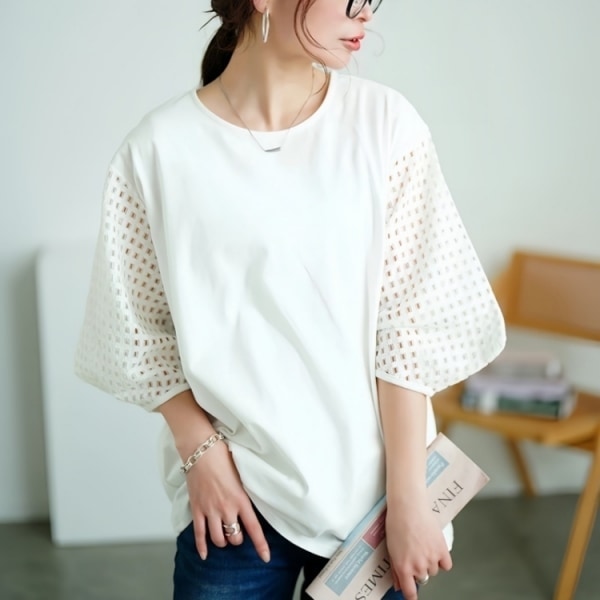 日系網狀格子拼接上衣 獨具衣格 J8966::unistyle 館::【獨具衣格】專賣中大尺碼洋裝、中大尺碼服飾