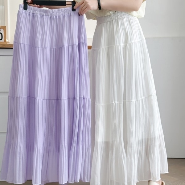 超美雪紡百褶飄逸裙 獨具衣格 J9036::unistyle 館::【獨具衣格】專賣中大尺碼洋裝、中大尺碼服飾