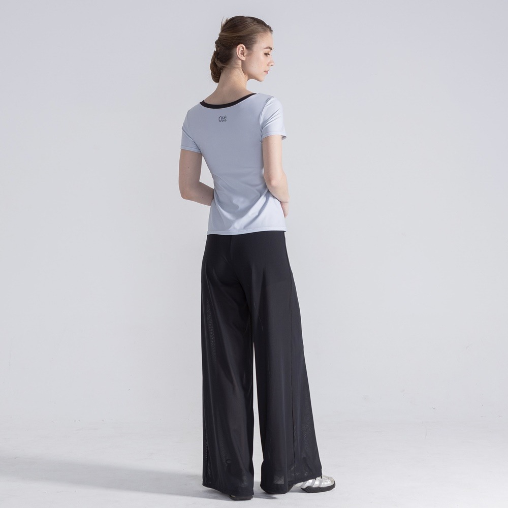 寶琦華舞蹈生活用品館-芭蕾、踢踏、瑜珈、韻律、國標、佛朗明哥、肚皮舞、彩妝::產品型錄::DansNA 短袖上衣【D24125】