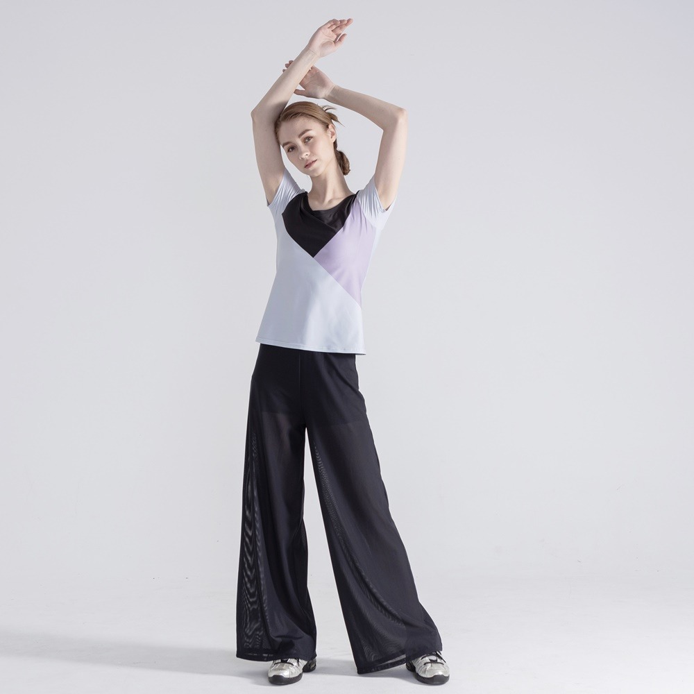 寶琦華舞蹈生活用品館-芭蕾、踢踏、瑜珈、韻律、國標、佛朗明哥、肚皮舞、彩妝::產品型錄::DansNA 短袖上衣【D24125】