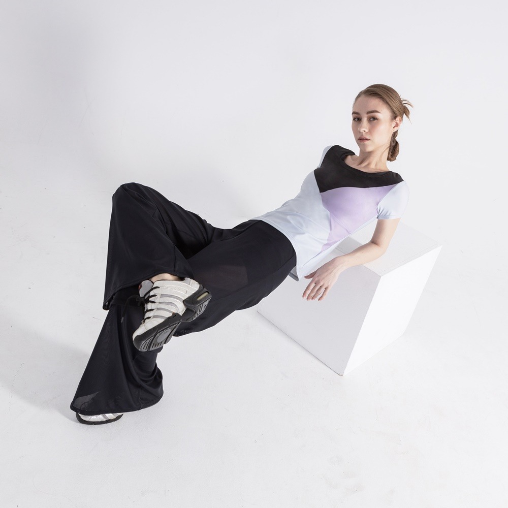 寶琦華舞蹈生活用品館-芭蕾、踢踏、瑜珈、韻律、國標、佛朗明哥、肚皮舞、彩妝::產品型錄::DansNA 短袖上衣【D24125】