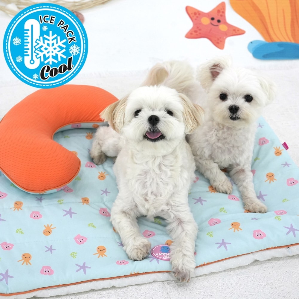 韓國【ParisDog】海底世界寵物涼感睡墊組::商品介紹::【康諾健康生活館】是台灣地區的醫療器材、醫療用品的專賣盤商，我們了解您的需求，絕對讓您買得安心。