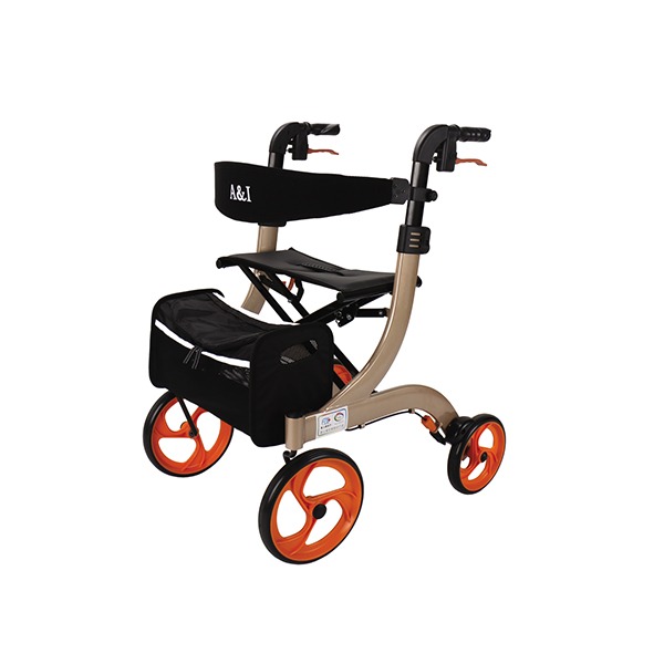 ★ 富士康 ★ 鋁合金四輪車 • 折疊站立 FZK-3104 ｜台中市 助行車 輔具補助::聖德愛醫療網 、台中醫療器材行、輪椅、三馬達電動床、減壓氣墊床、血壓計、洗澡椅